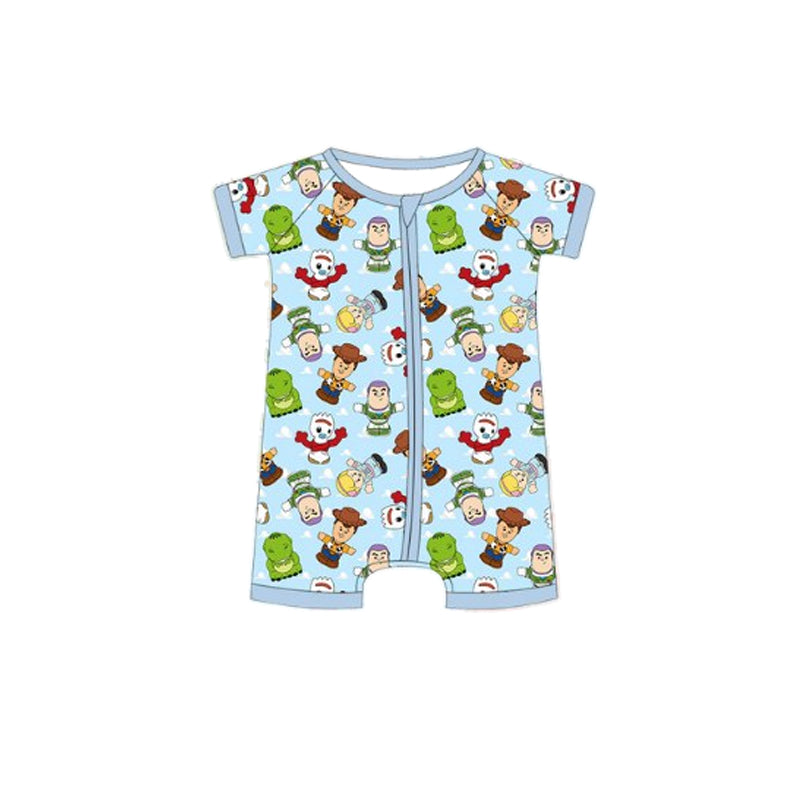 Toddle boy cartoon story zip romper preorder – aierwhoesalekidsclothes