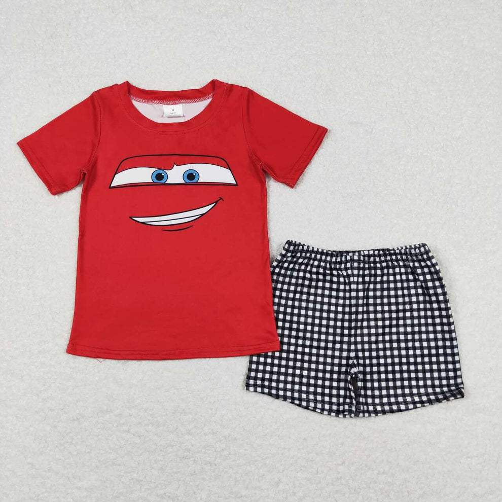 red car cartoon boy clothing set – aierwhoesalekidsclothes