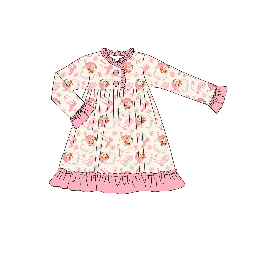 christmas santa claus western dress – aierwhoesalekidsclothes