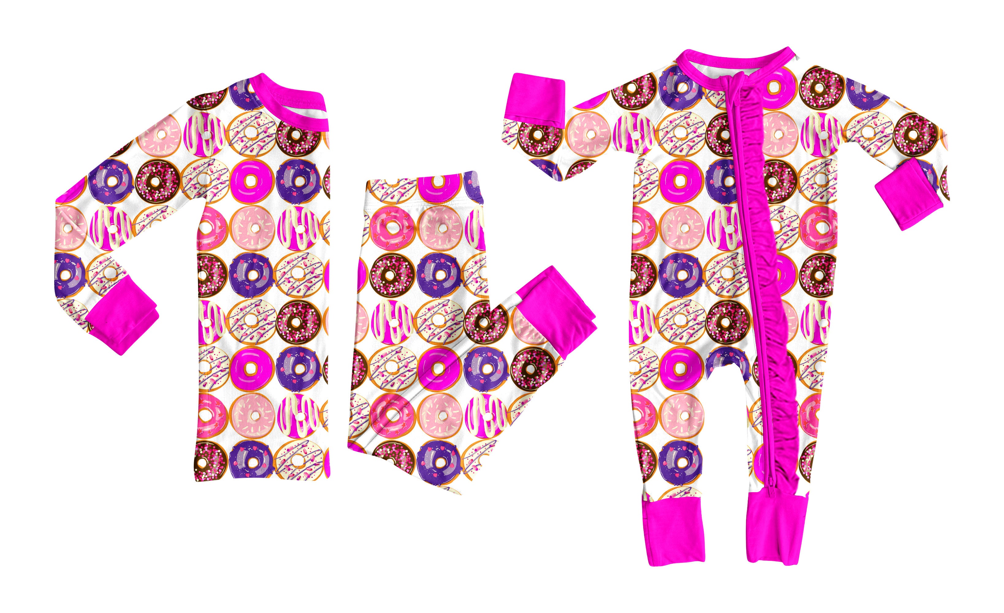 Toddle kids donuts design matching outfit wholesale baby clothes ...