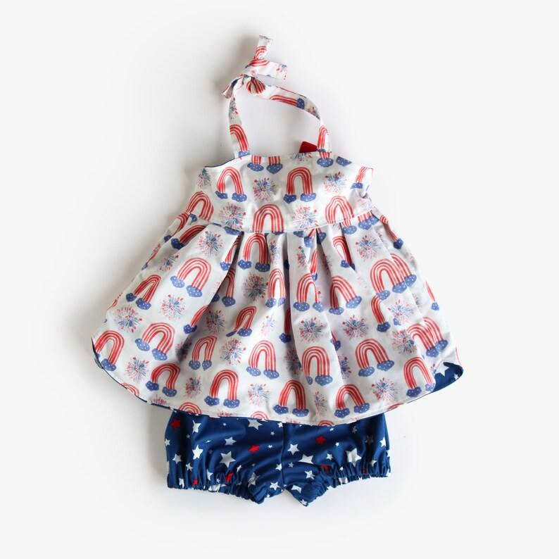 toddle baby girls july 4th firework outfit preorder ...
