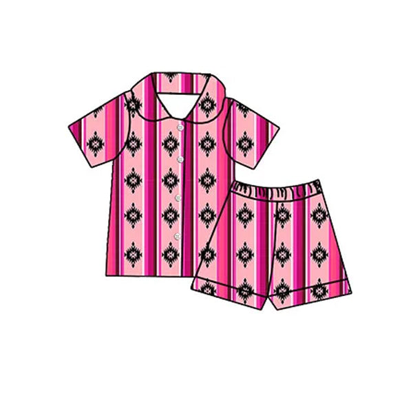 Baby girl western aztec summer outfit preorder – aierwhoesalekidsclothes