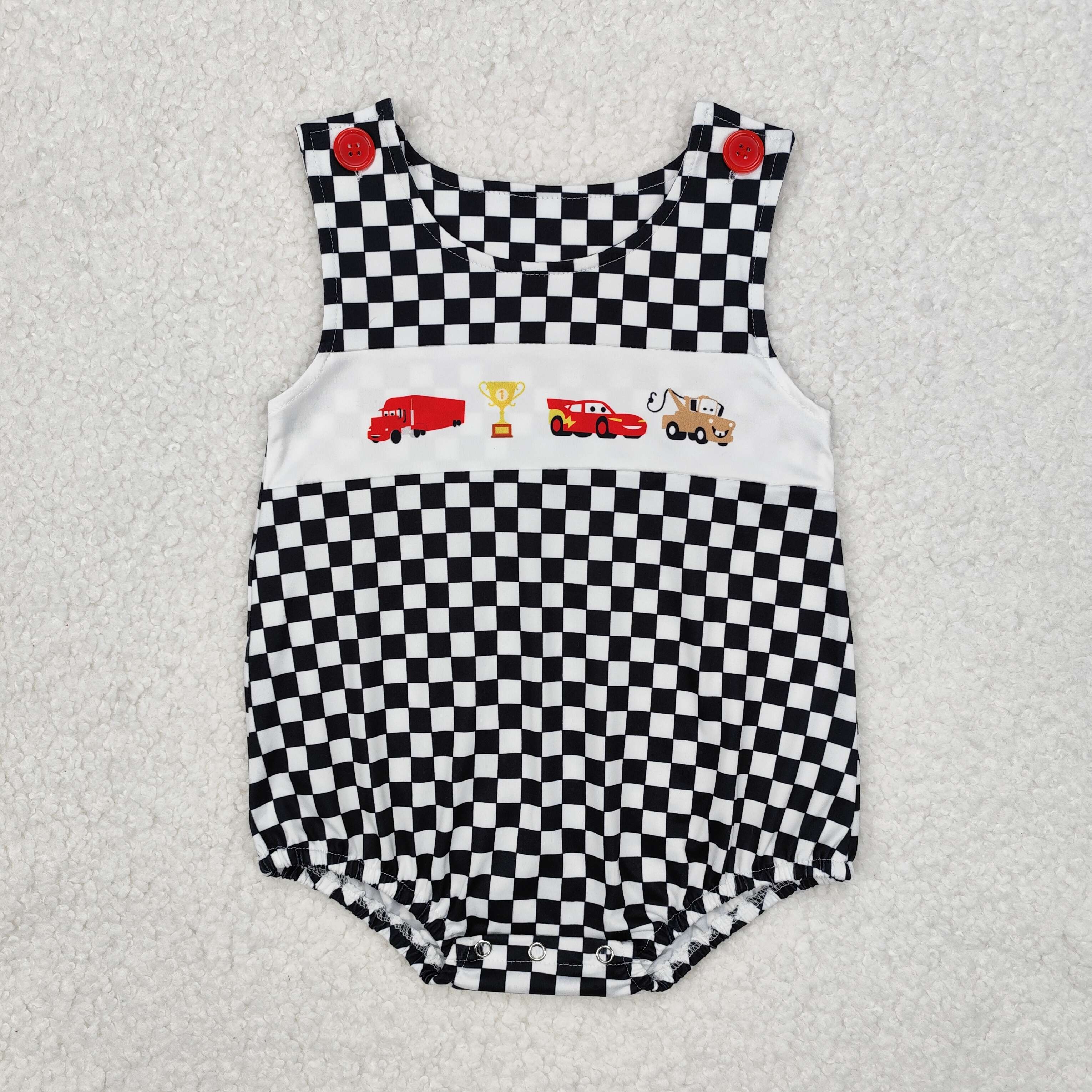 Toddle boy cartoon car romper – aierwhoesalekidsclothes