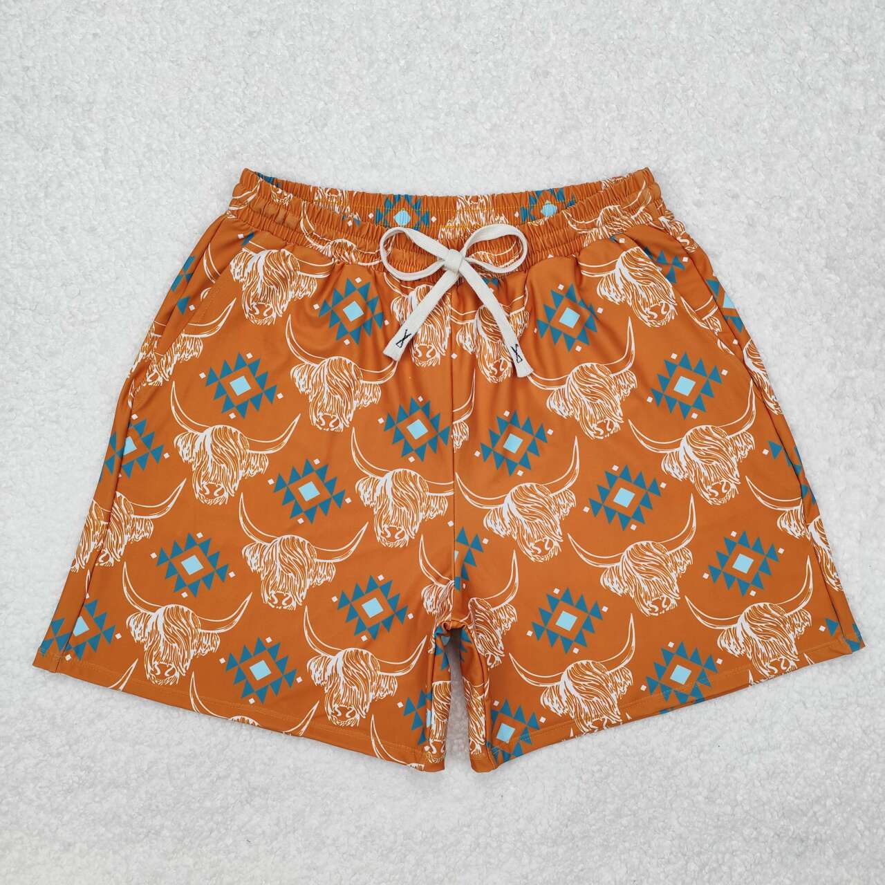 Adult man western aztec summer swim trunks – aierwhoesalekidsclothes