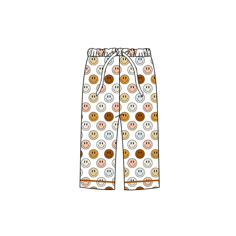Adult smile face long milk silk pants preorder – aierwhoesalekidsclothes