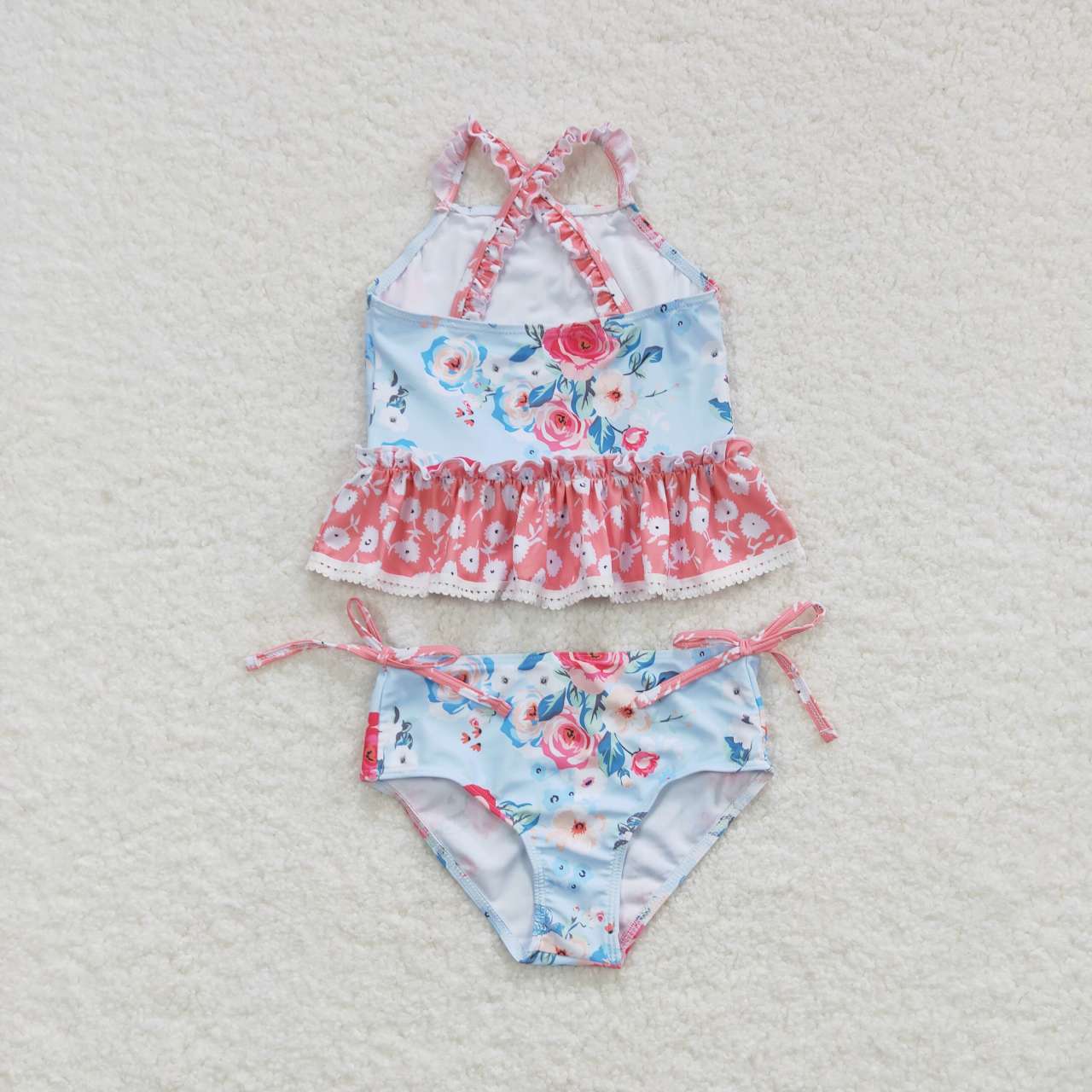 wholesale baby girls flower bathing suit kids swimwear ...