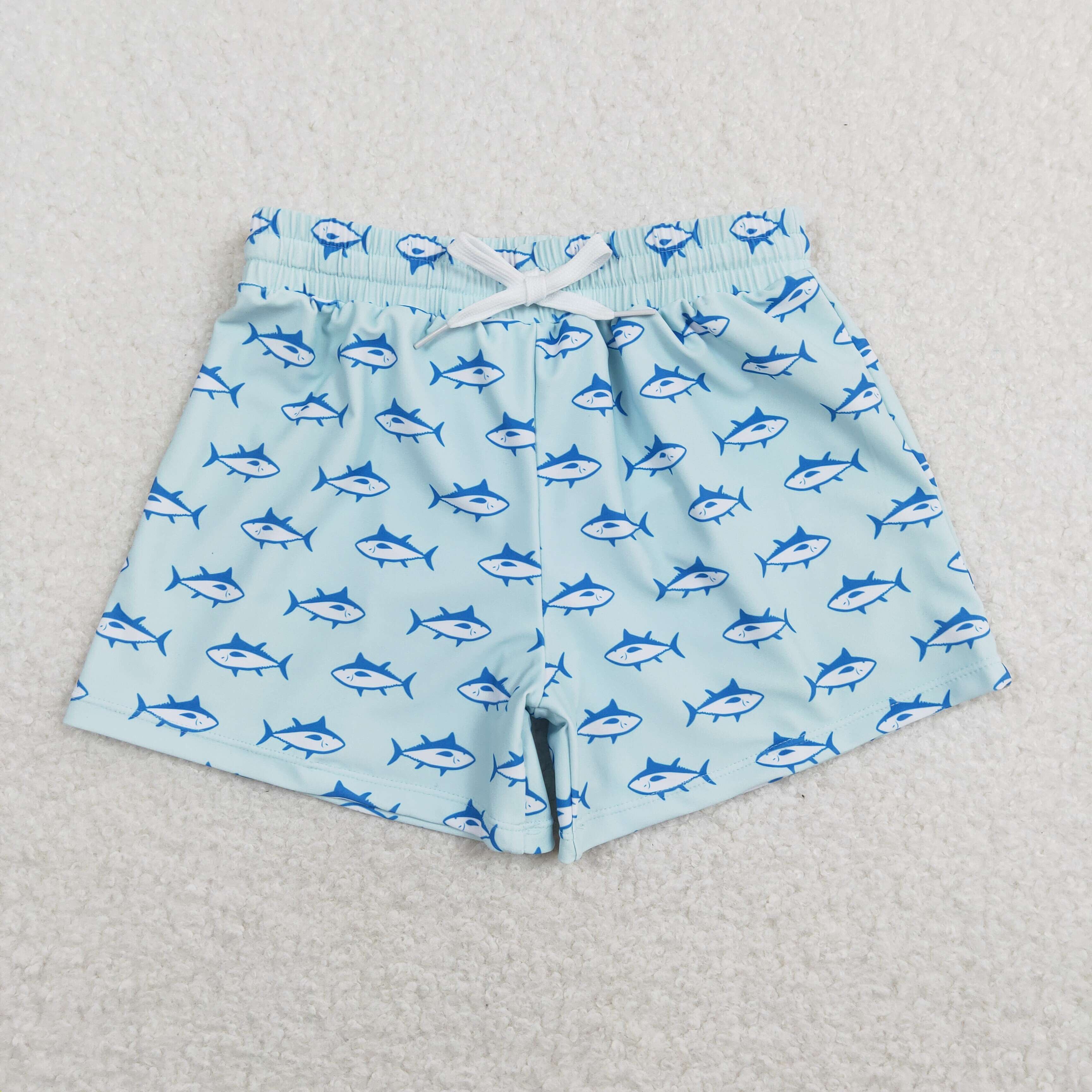 Boys fish design swim trunks – aierwhoesalekidsclothes