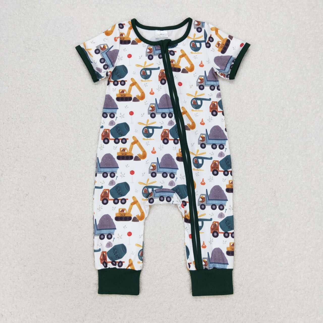 toddle baby boy long sleeve construction zip romper ...