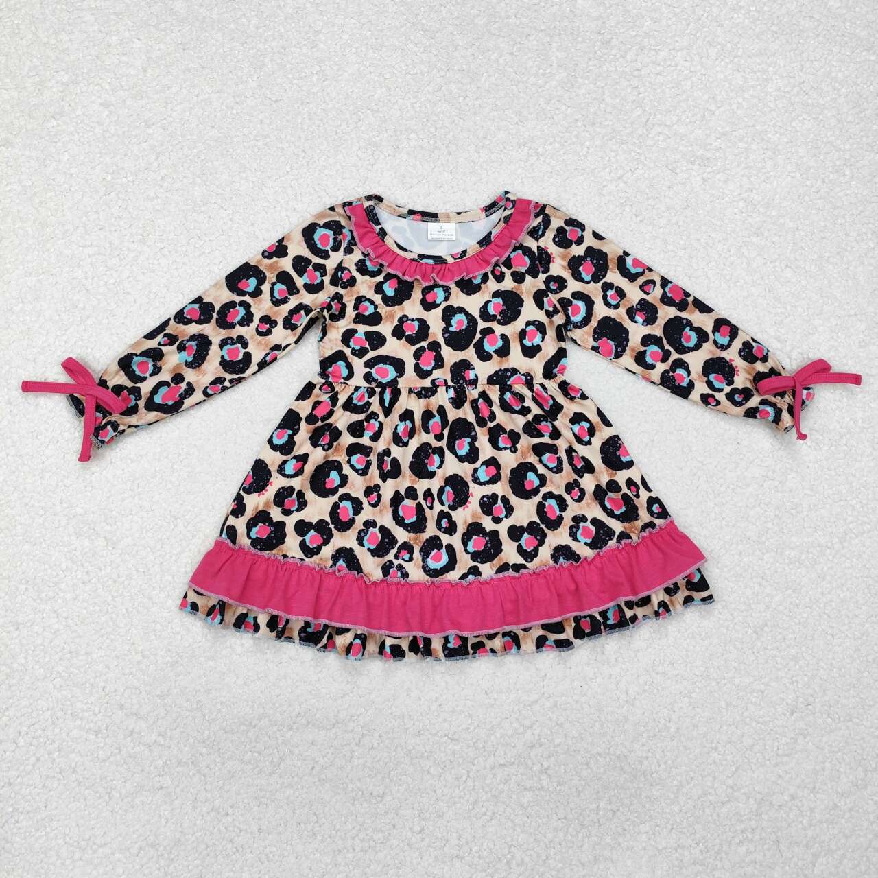 Toddle girls cheetah animla print dress – aierwhoesalekidsclothes