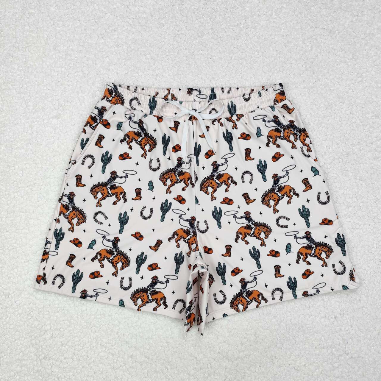 Adult man western rodeo summer swim trunks – aierwhoesalekidsclothes