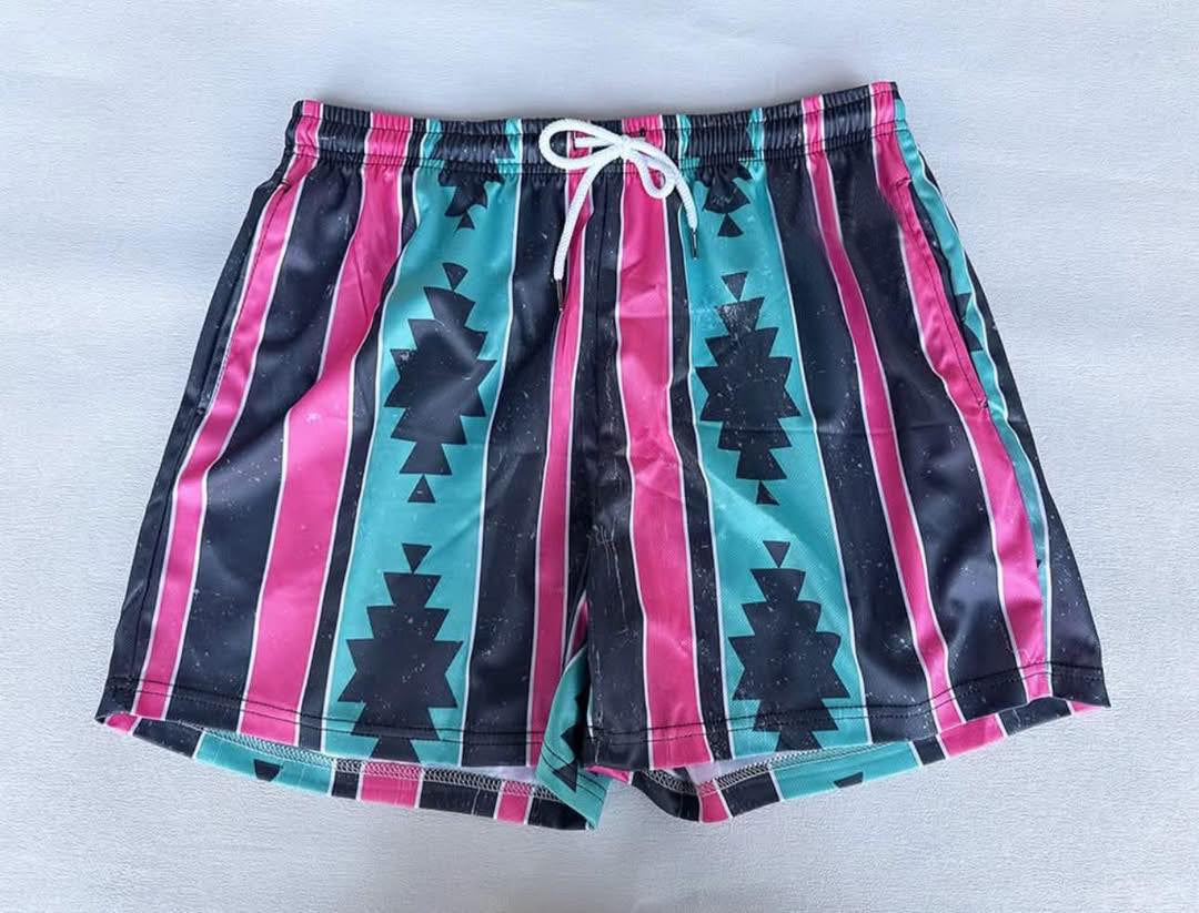 Baby boy summer western swim trunks preorder – aierwhoesalekidsclothes