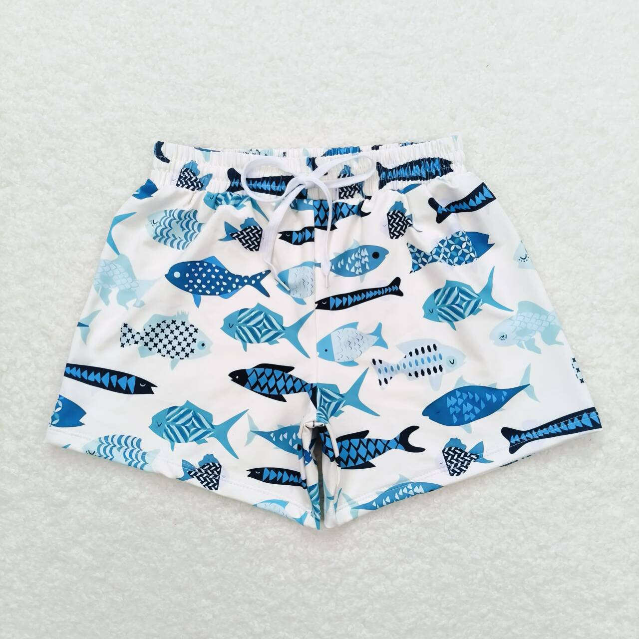 toddle baby boy summer fish print swim trunks – aierwhoesalekidsclothes