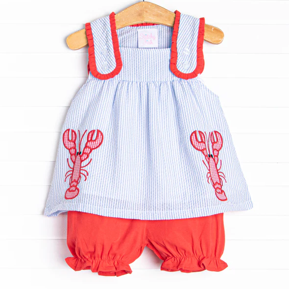 Baby girl crawfish style outfit – aierwhoesalekidsclothes