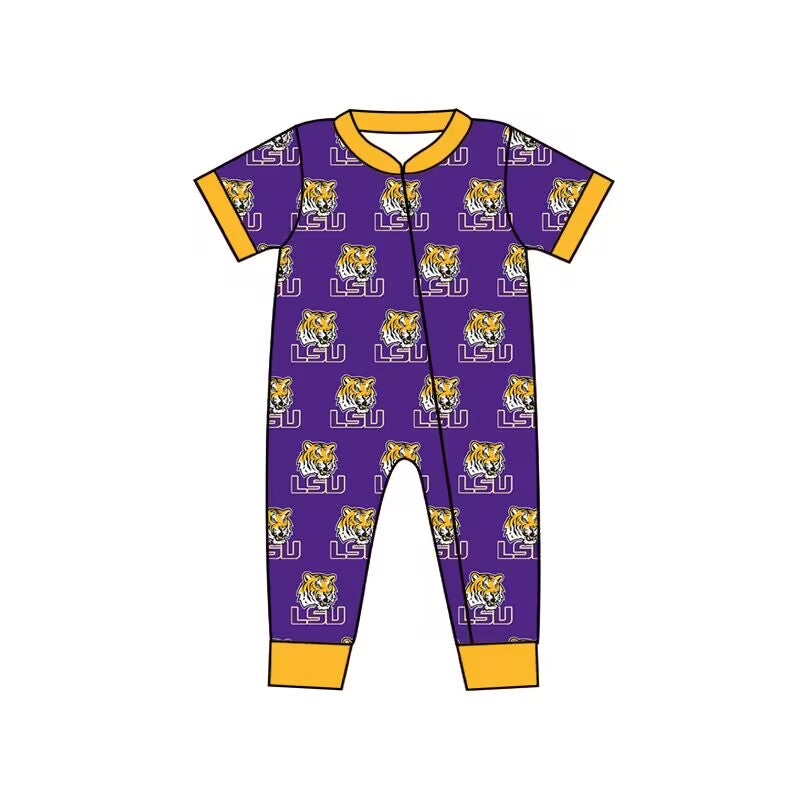 Toddle boy colleague team lsu zip romper – aierwhoesalekidsclothes